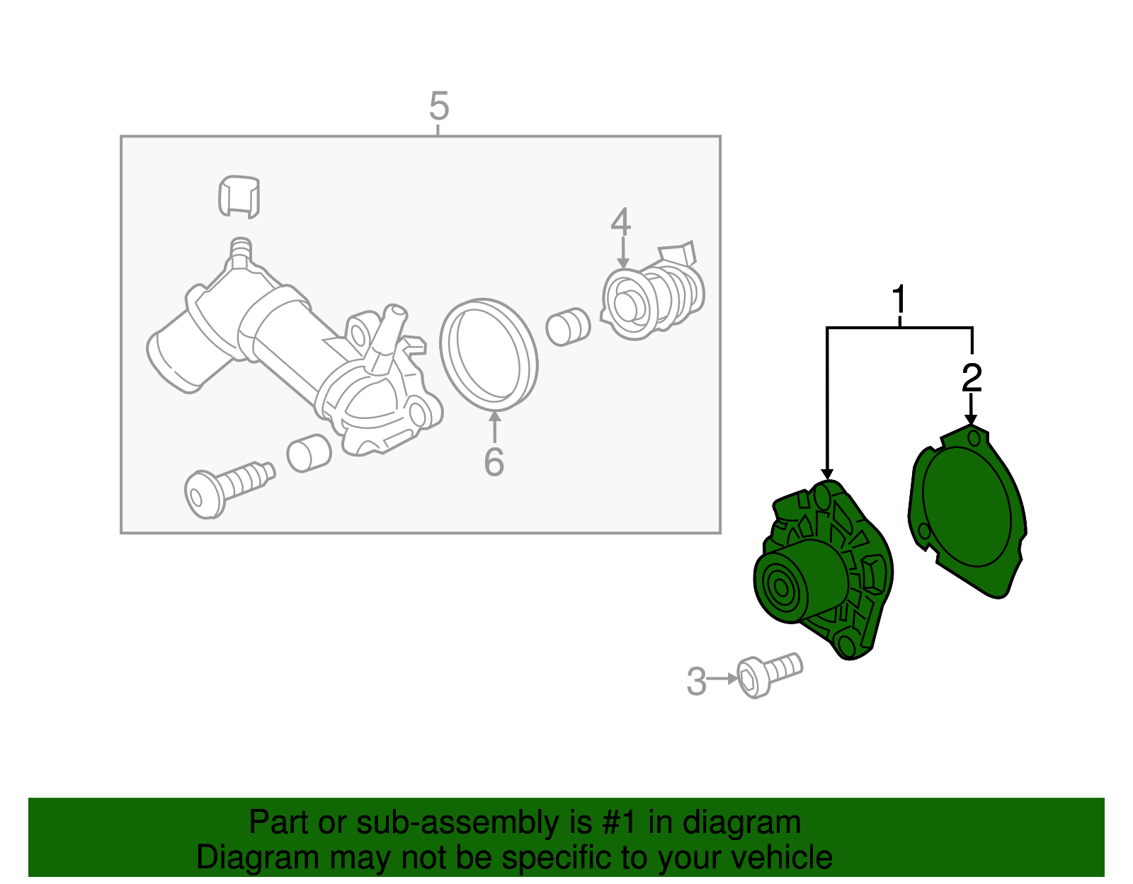 2014-2015 Chevrolet Cruze Engine Water Pump with Gasket 55488983 | GM ...