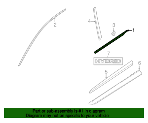 80820-3JA0B (808203ja0b) - 2013-2020 Infiniti Belt Molding | Infiniti ...