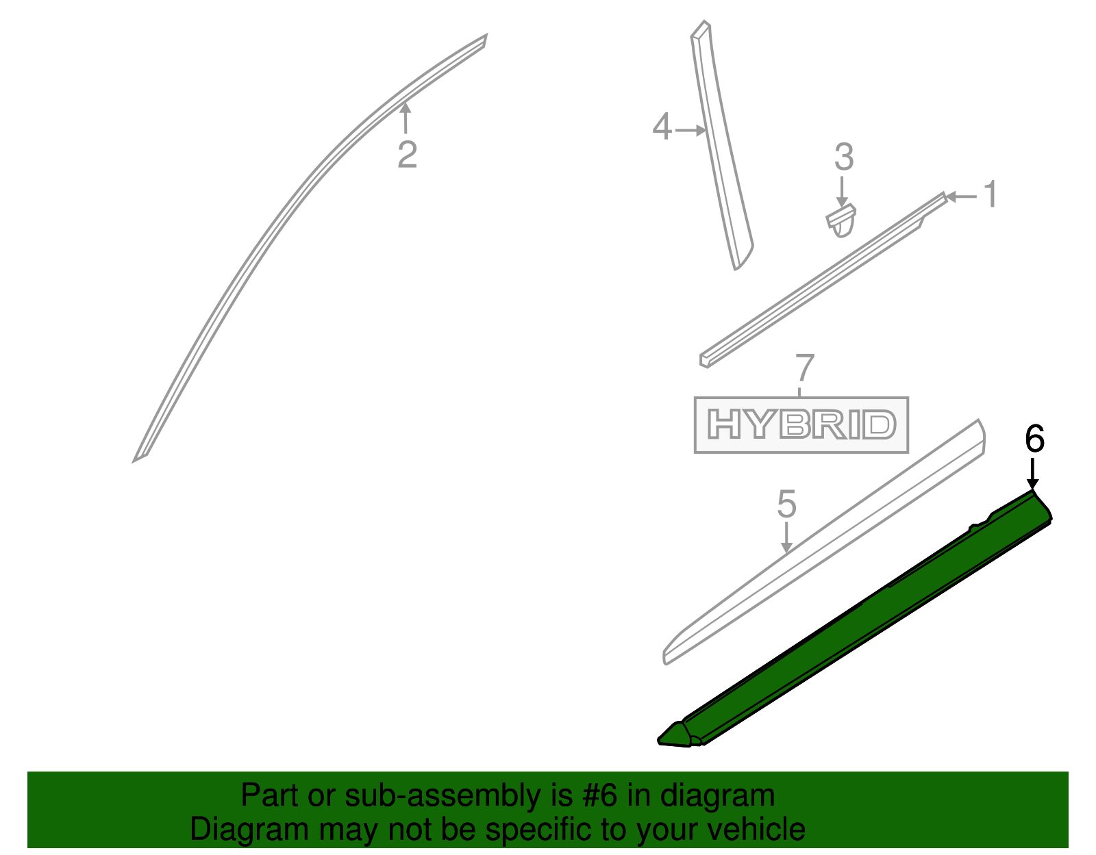 80877-9NB0A - High-Quality Door Molding for 2016-2020 Infiniti QX60 ...