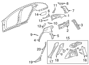 84289487 GM Rear Driver Side Wheelhouse Inner Panel | GM Parts Store