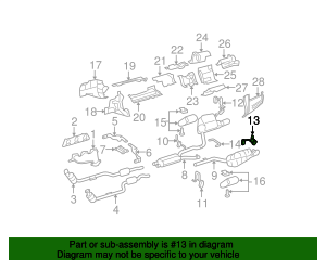 204-490-10-37 - Muffler & Pipe Bracket 2008-2015 Mercedes-Benz ...