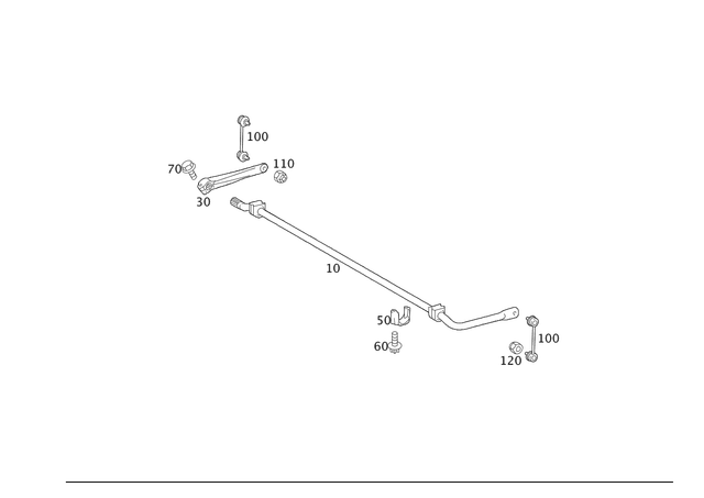 197-320-03-89 - Torsion Bar Linkage 2011-2015 Mercedes-Benz SLS AMG ...