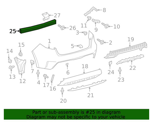52171-12270 - Impact Bar 2020-2022 Toyota Corolla | Longo Toyota Parts
