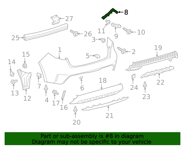 52576-02180 - Upper Bracket - 2020-2022 Toyota Corolla | OEM Genuine ...