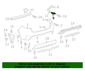 52563-02170 - Side Retainer - 2020-2022 Toyota Corolla | OEM Genuine ...