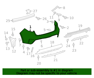 52159-0X927 - Cover Rear Bumper L - 2020-2022 Toyota Corolla | OEM ...
