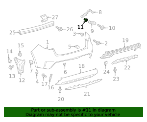 52188-33040 - Side Retainer Grommet - 2019-2022 Toyota Corolla | Sparks ...