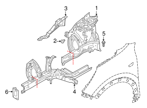 2017-2020 Kia Apron Reinforced - Passenger Side (RH) 64543-G5000 ...