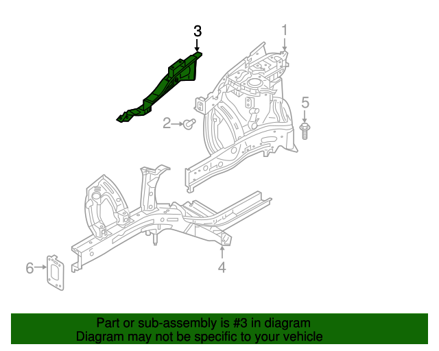 2017-2020 Kia Apron Reinforced - Passenger Side (RH) 64543-G5000 ...