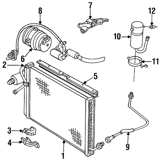 1984-1993 GM Air Conditioning Compressor and Clutch Assembly 88964871 ...