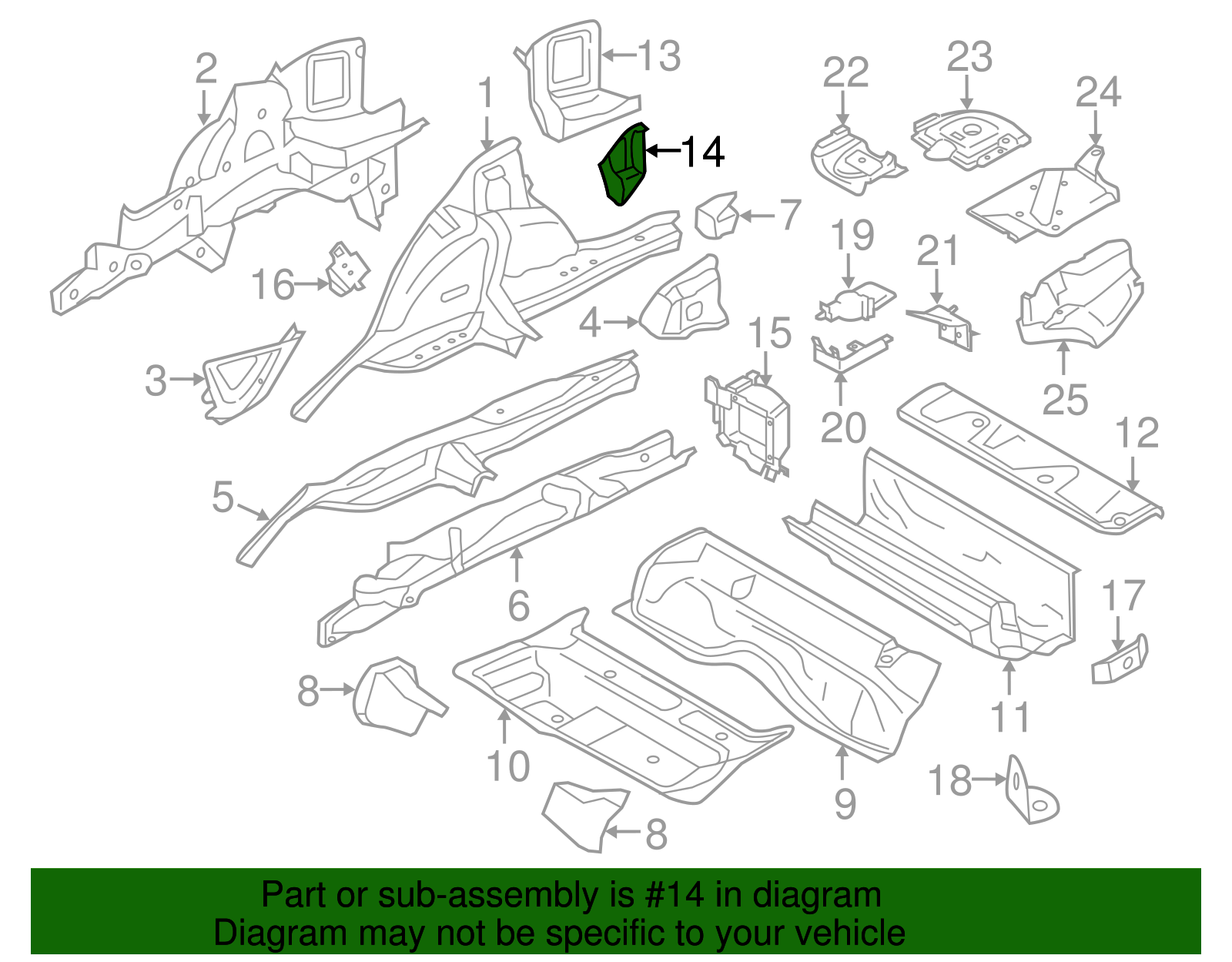 41-00-7-376-609 - Floor Side - 2012-2020 BMW | BMW Parts Exchange