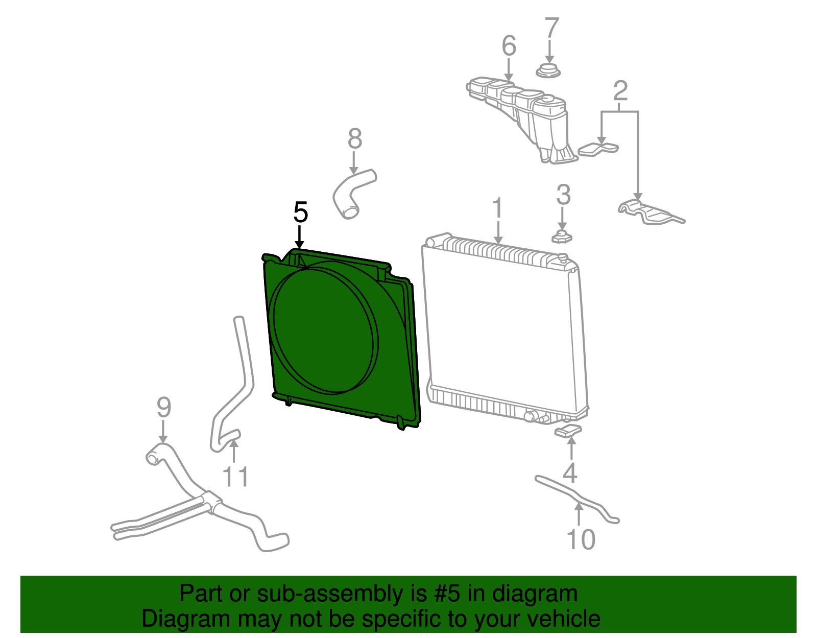 2003-2007 Ford Fan Shroud 3C3Z-8146-AJ | Retail Performance Auto Parts