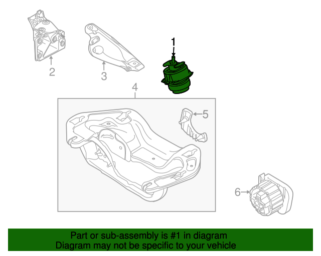 22116795418 - 2009-2013 BMW X5 Engine Support (22-11-6-795-418) | BMW ...