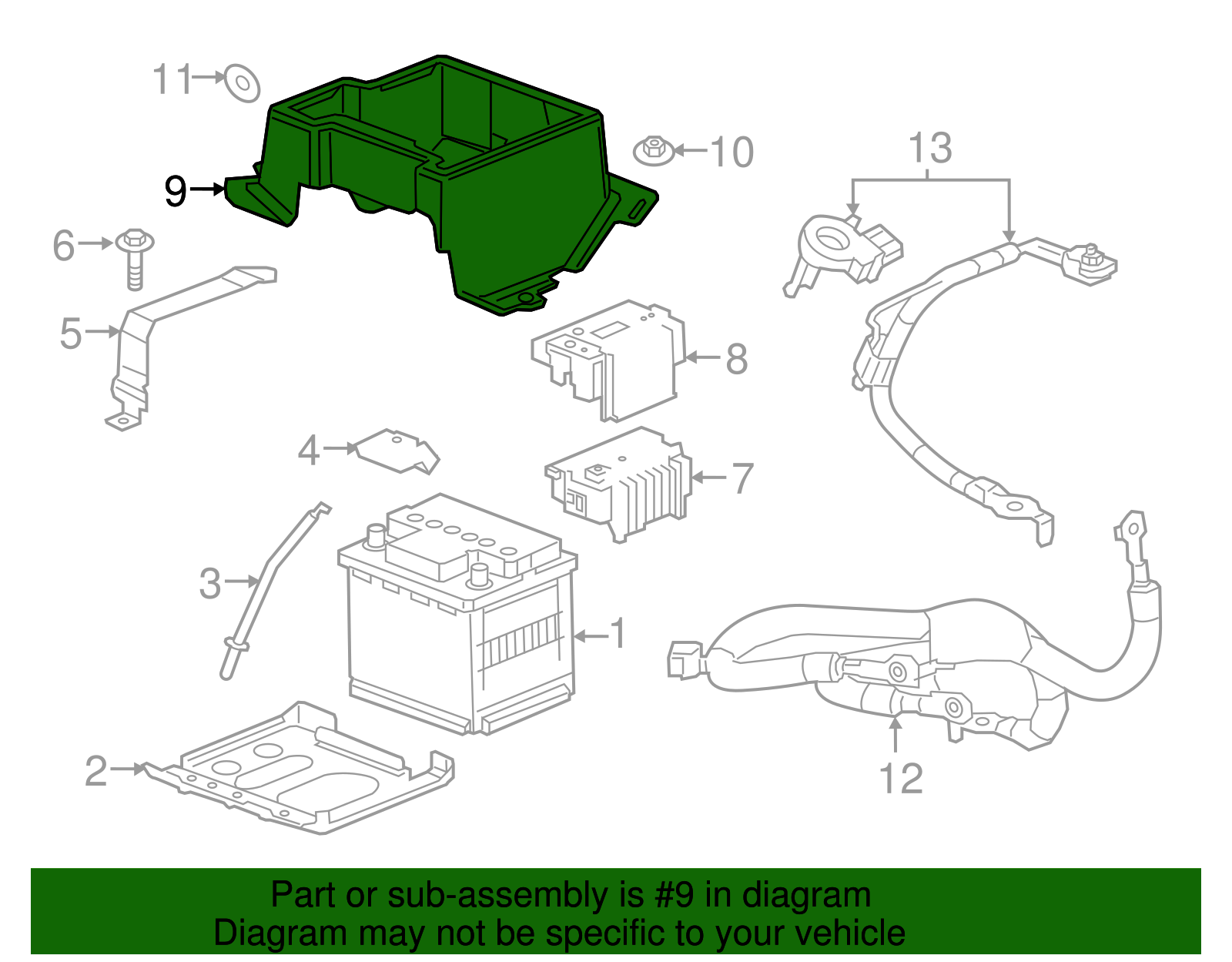 23329410 - Load Floor Panel Frame Support 2016-2019 Chevrolet Volt ...