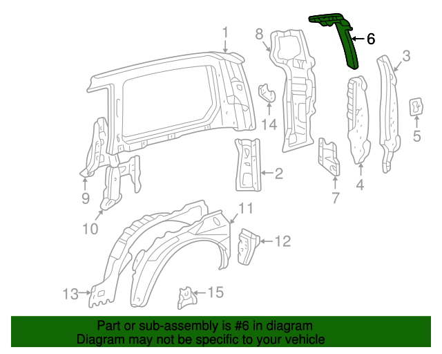1998-2007 Lexus LX470 Reinforcement 61742-60050 | OEM Parts Online
