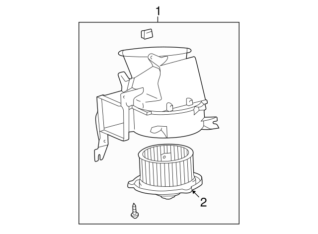 1995-2004 Toyota Tacoma Motor Sub-Assembly, Heater Blower, With Fan ...