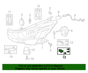 2015-2017 Toyota Prius V Headlight Bracket 81195-47130 | Toyota Parts ...