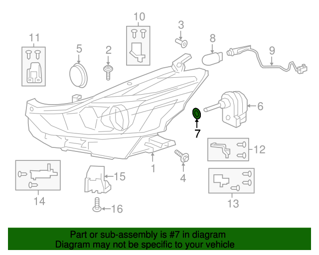 90075-99120 - Leveling Motor Packing - 2003-2020 Toyota | OEM Genuine ...