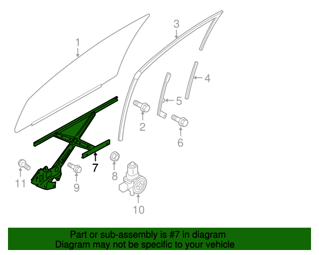 2011-2024 Mitsubishi Window Regulator 5713A255 | MitsubishiParts.com