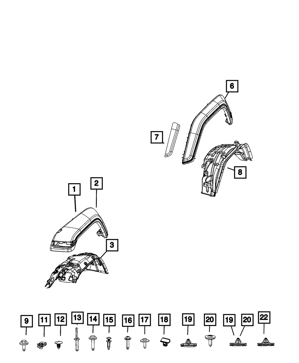 2023-2025 Jeep Wheel Flare Molding, Left 68585627AB | Mopar eStore