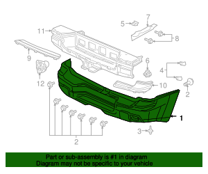 2002-2007 Chevrolet Rear Bumper Cover 89045604 | TascaParts.com