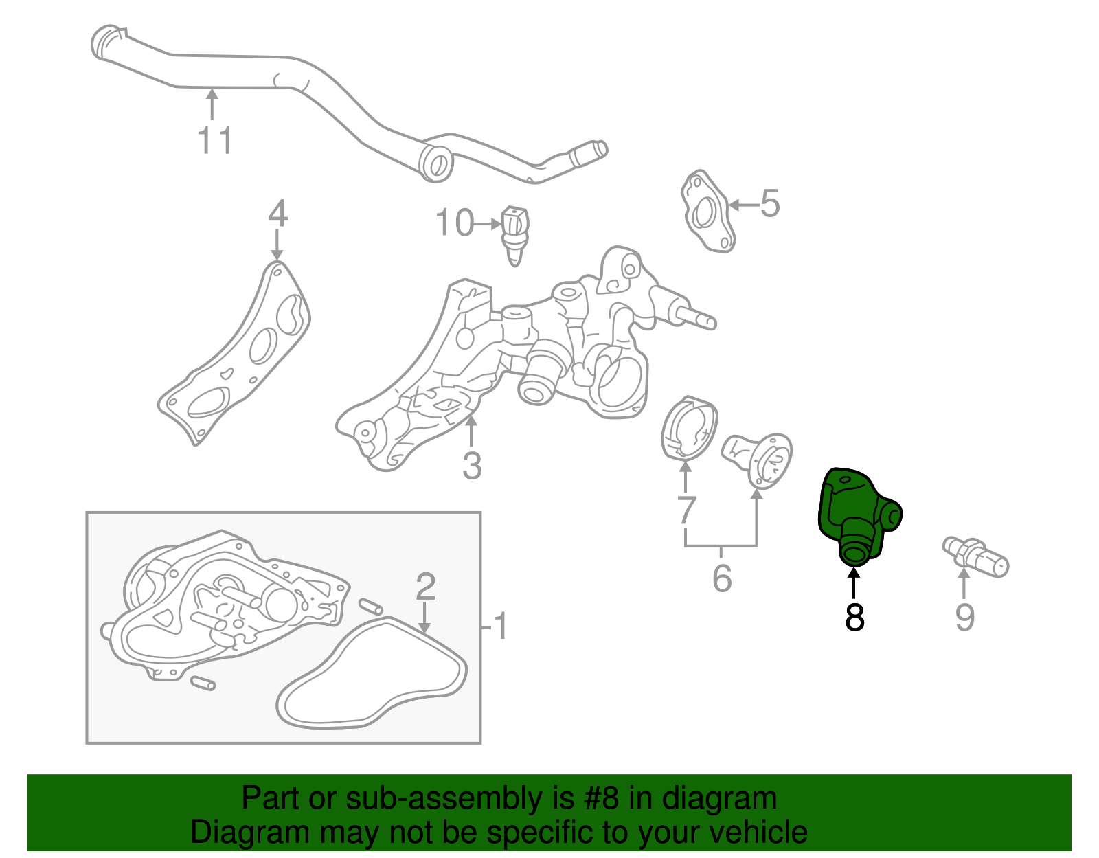 19311-P8A-A00 - Thermostat Housing 1998-2004 Honda | Honda Parts Online