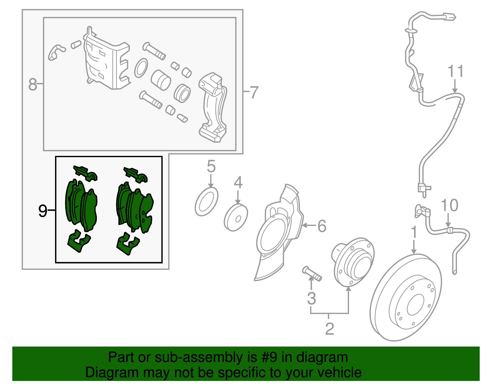 Genuine Brake Pads Front for 2012-2015 Hyundai Tucson | Part# 58101 ...