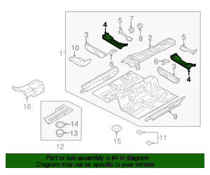 Hyundai - 65175-3M150 - Center Cross-Member - 2011-2016 Hyundai Equus ...