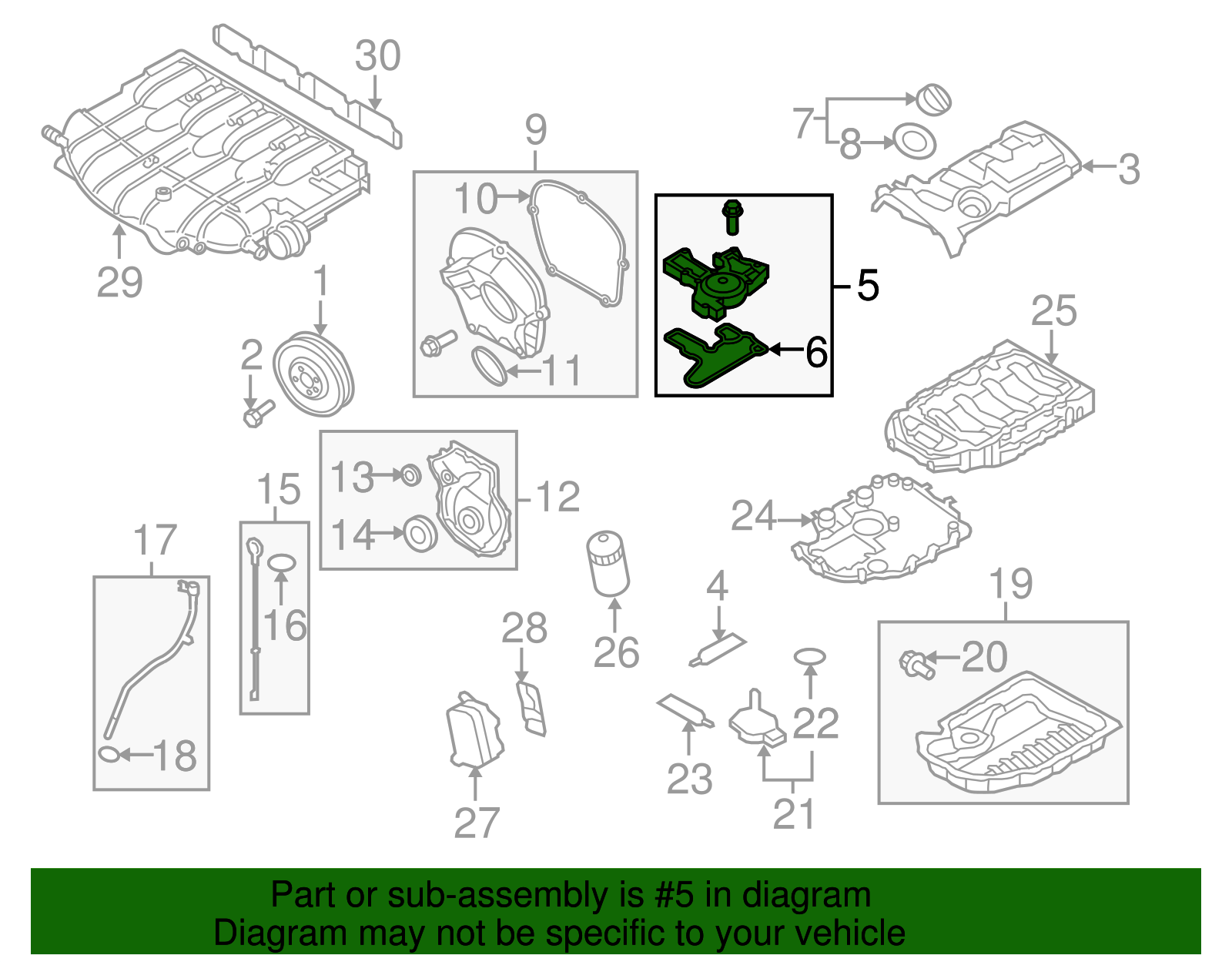 2008-2018 Volkswagen Engine Crankcase Vent Valve 06H-103-495-AH | OEM ...