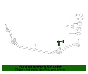 2013-2018 Mopar Stabilizer Link Bolt 6106109AA | TascaParts.com