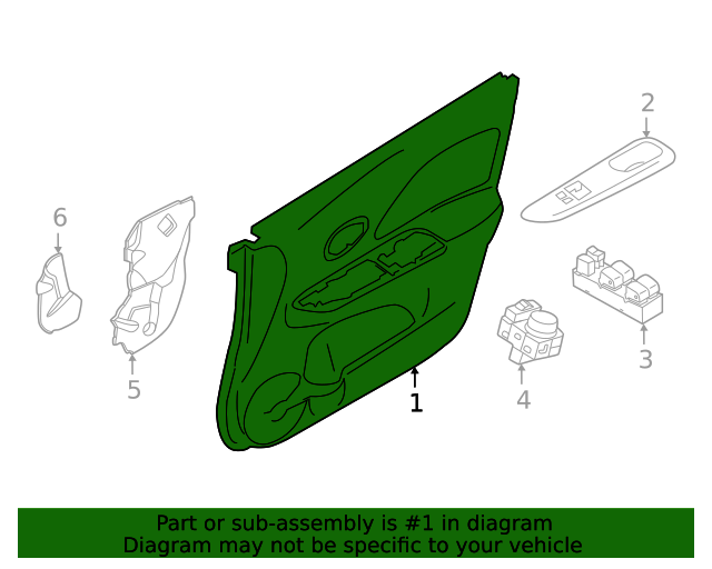 2020-2024 Nissan Versa Door Trim Panel 80901-5EF0A | Temecula Nissan Parts