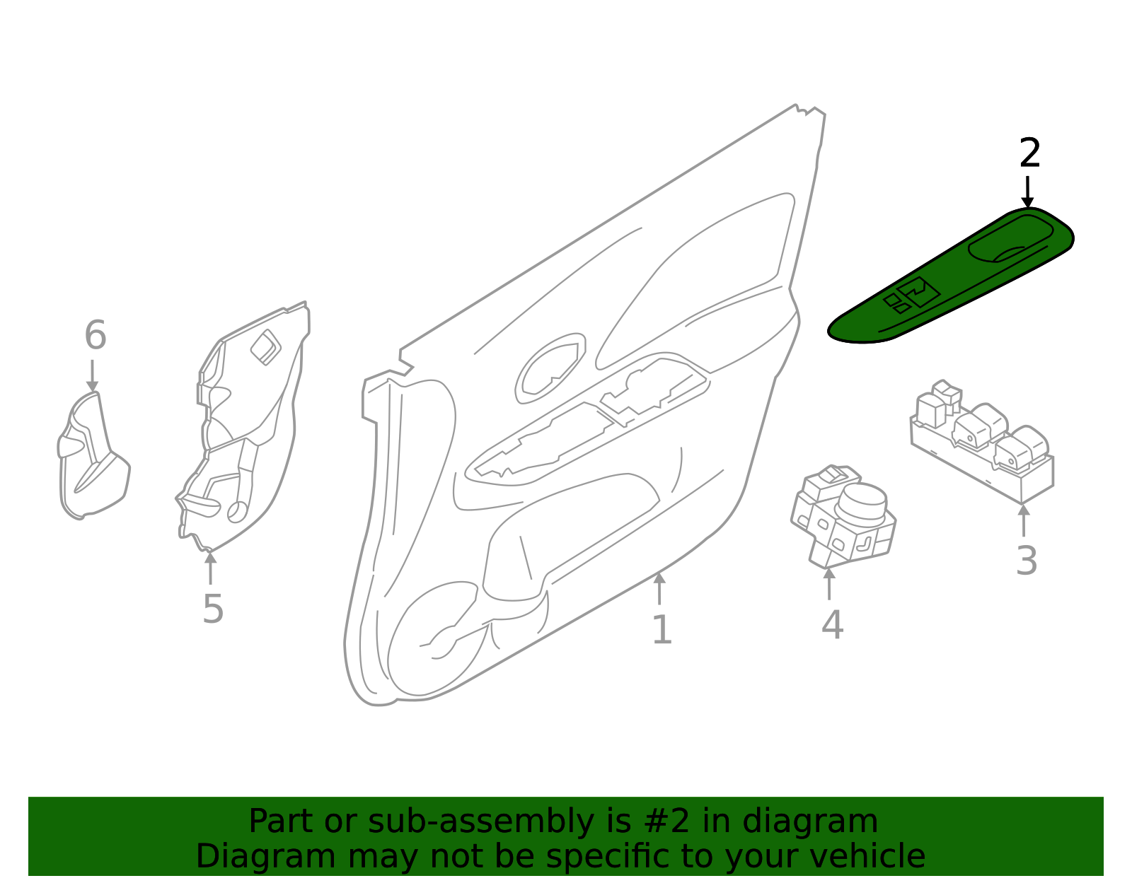 2020-2025 Nissan Versa Switch Bezel 80961-5EF0A | Temecula Nissan Parts