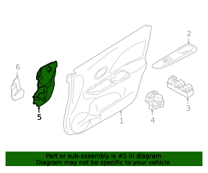 80860-5EF0A - Water Deflector 2020-2024 Nissan Versa | Nissan Parts ...
