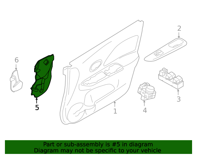 80860-5EF0A - Water Deflector 2020-2024 Nissan Versa | Nissan Parts ...
