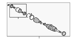 1998-2007 Toyota Land Cruiser CV Axle (Left, Right, Front) 43430-60040 ...
