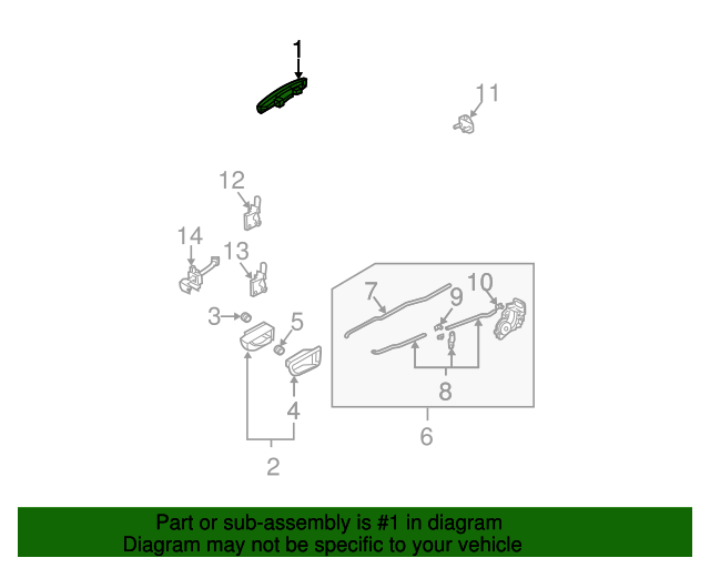 83660-3E040 - Handle, Outside 2007-2009 Kia Sorento | Kia.Parts Store
