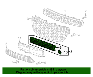 2014-2016 Chevrolet Spark EV Front Bumper Shutter 94558478 GM ...