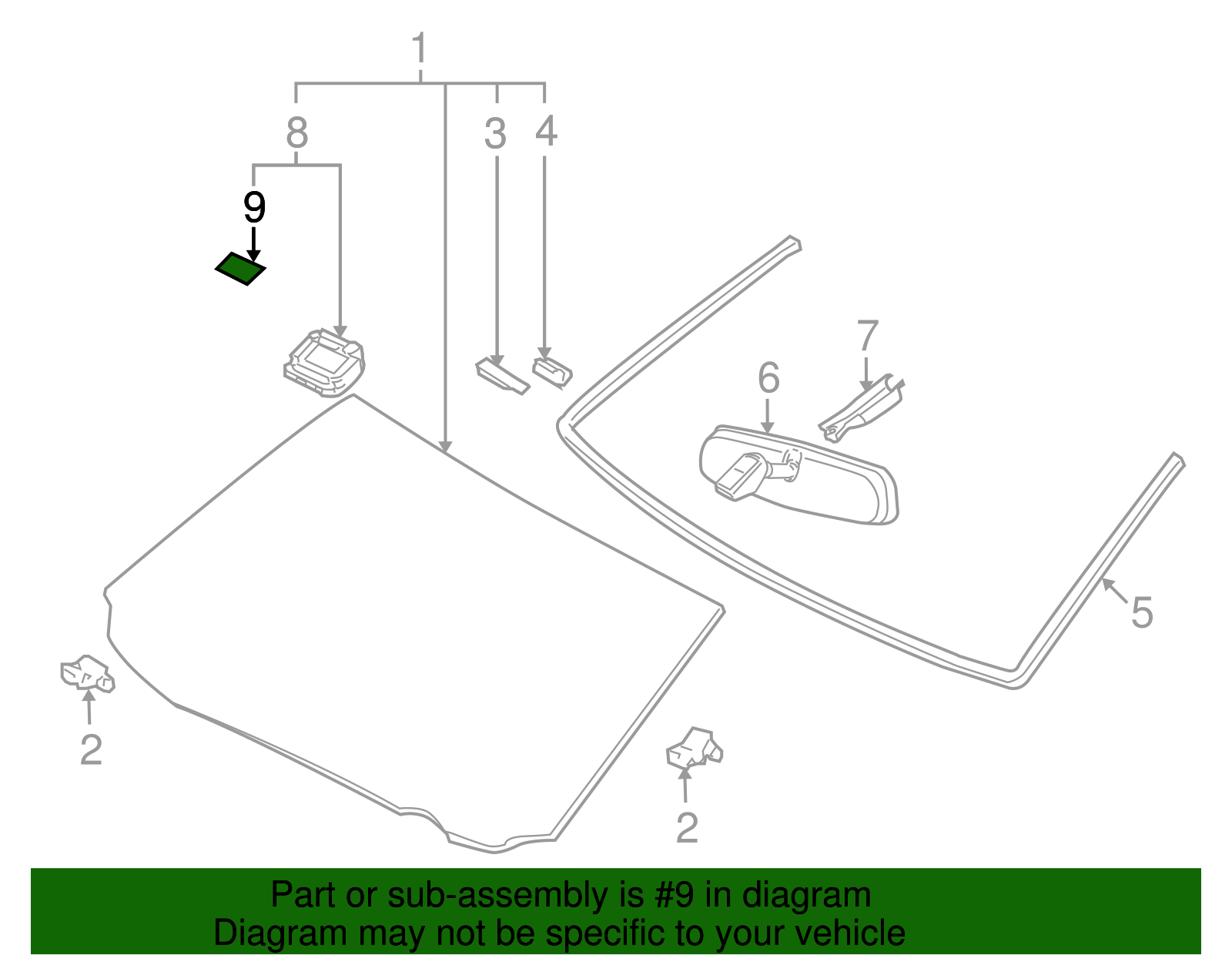 2007-2015 Lexus | Rain Sensor Tape | 89944-30020 | OEM Vehicle Parts