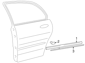 2001-2005 Hyundai Rocker Molding Clip 87756-37000 | OEM Parts Online