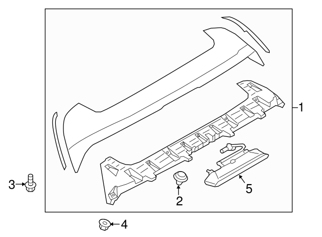 2015-2019 Subaru Outback Spoiler 96031AL01BNN | Subaru Parts Plus