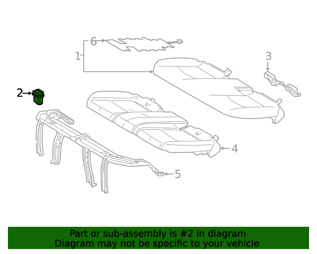 2013-2024 Toyota Seat Cushion Pad Hook 72693-06030 | Toyota Parts Center