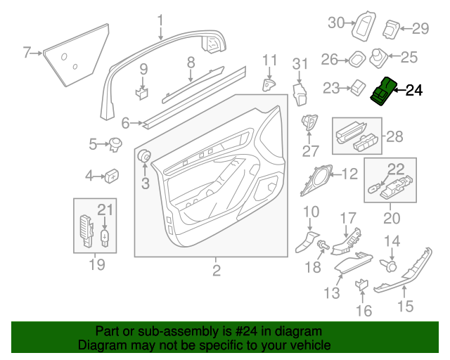 8K0-959-851-D-V10 - Window Switch 2009-2020 Audi | Euro Parts 4 Less