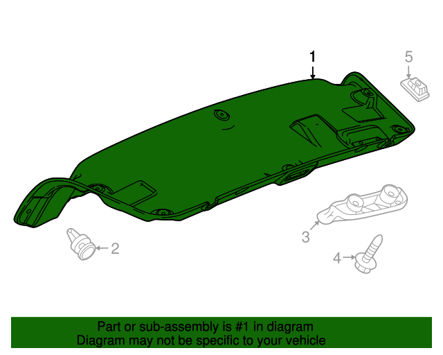 2011-2016 Chevrolet Black-Gray Mixed Deck Lid Inner Panel Trim 95995942 ...