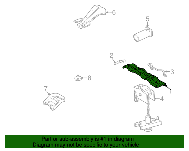 51949-60030 - Cross-Member - 2008-2011 2013-2020 Toyota Land Cruiser ...