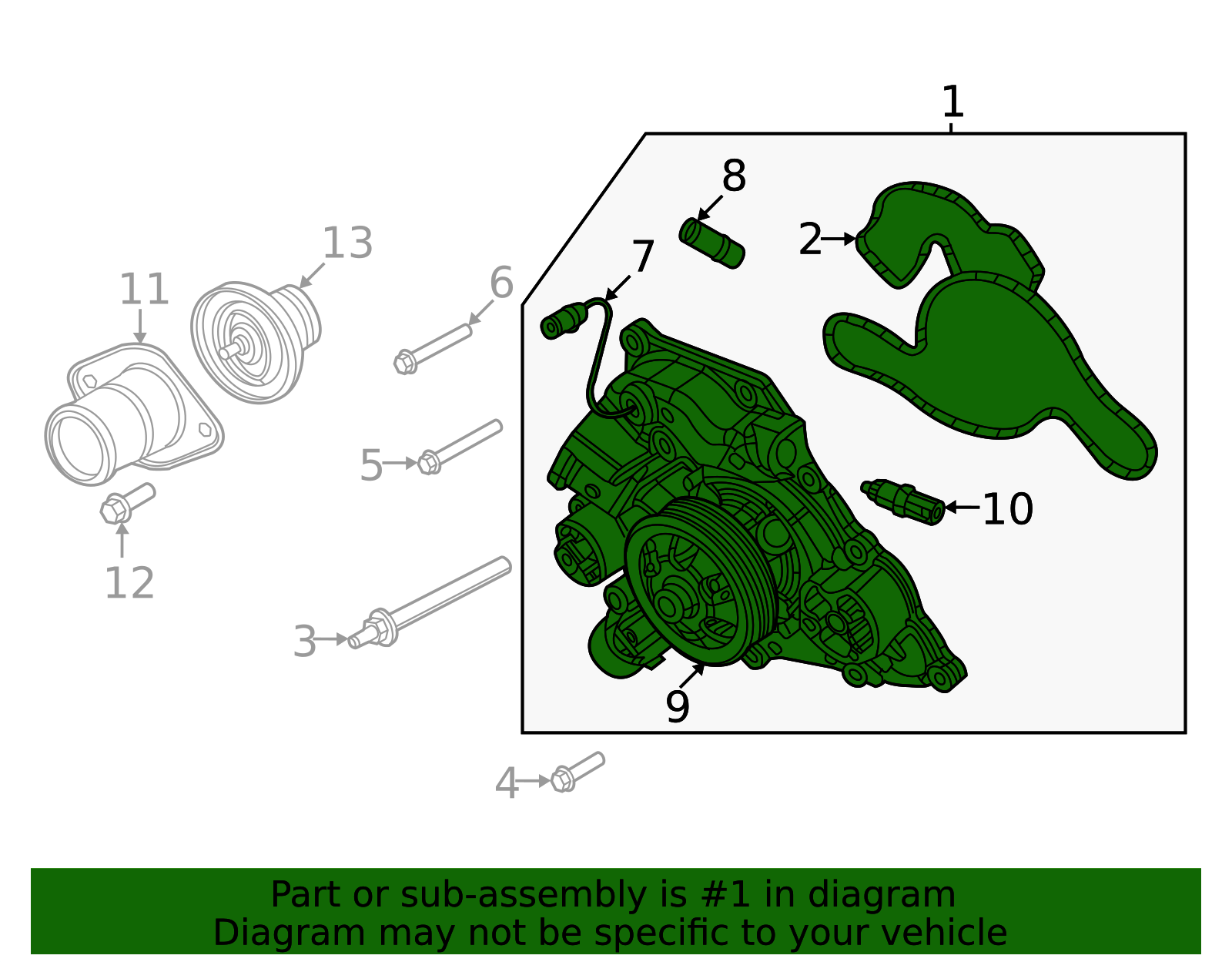 2012-2025 Mopar Water Pump 68346916AB | Mopar Depot