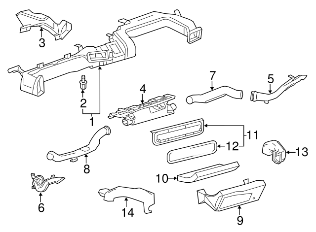 2010-2020 GM Instrument Panel Air Duct Air Temperature Sensor 25917885 ...