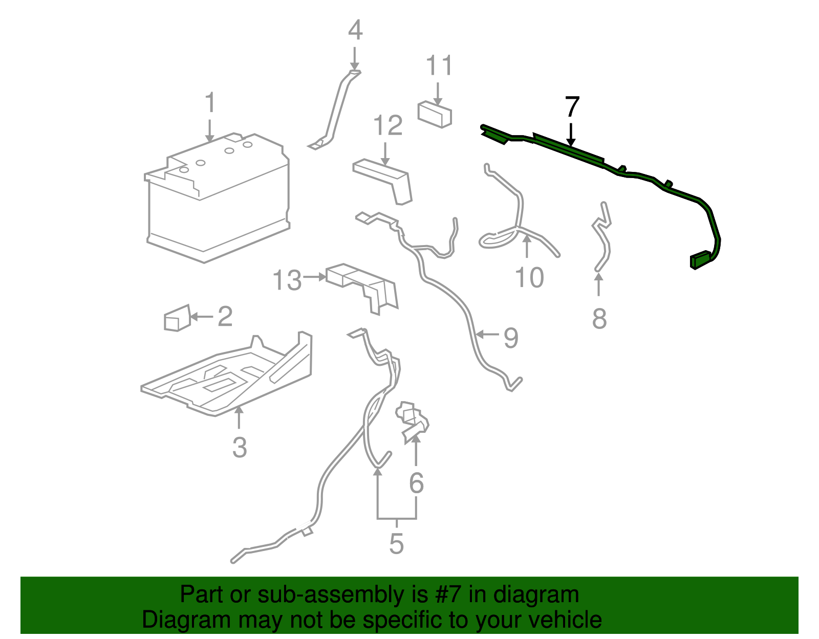 2006-2010 GM Positive Battery Cable 25814777 | TascaParts.com