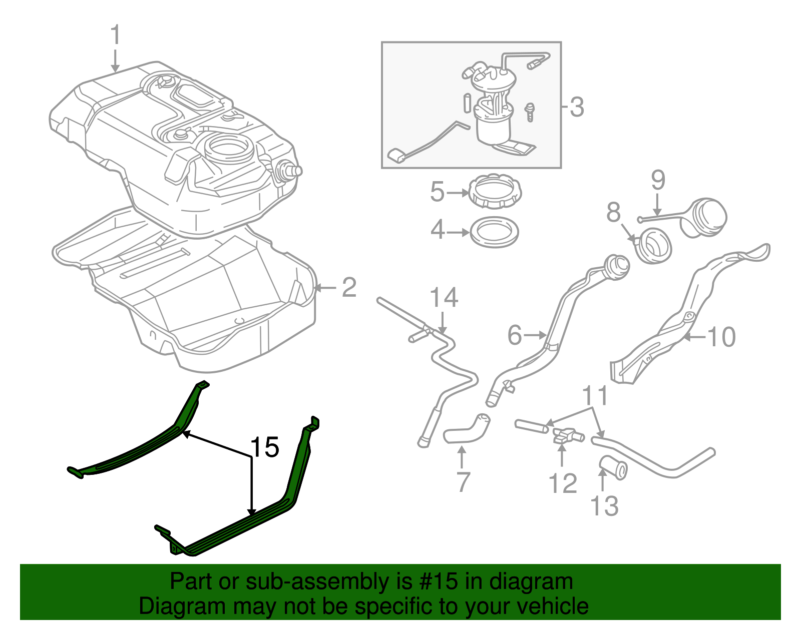 EF91-42-720A - Fuel Tank Strap 2005-2011 Mazda Tribute | Florida Mazda ...
