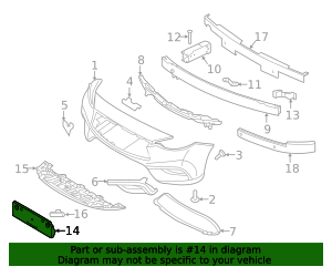 2017-2019 Infiniti QX30 License Bracket 96210-5DA1A | OEM Parts Online