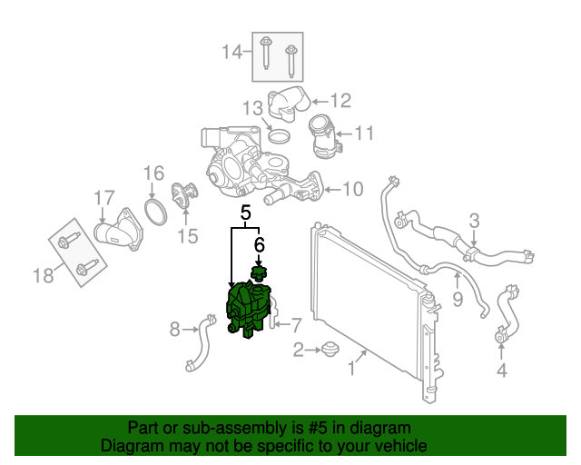 2001-2012 Ford Engine Coolant Reservoir BL8Z-8A080-A | TascaParts.com